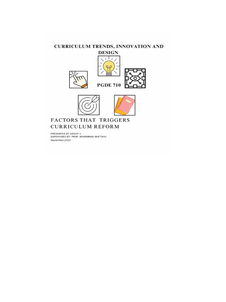 Curriculum Reform Rough Work | PDF