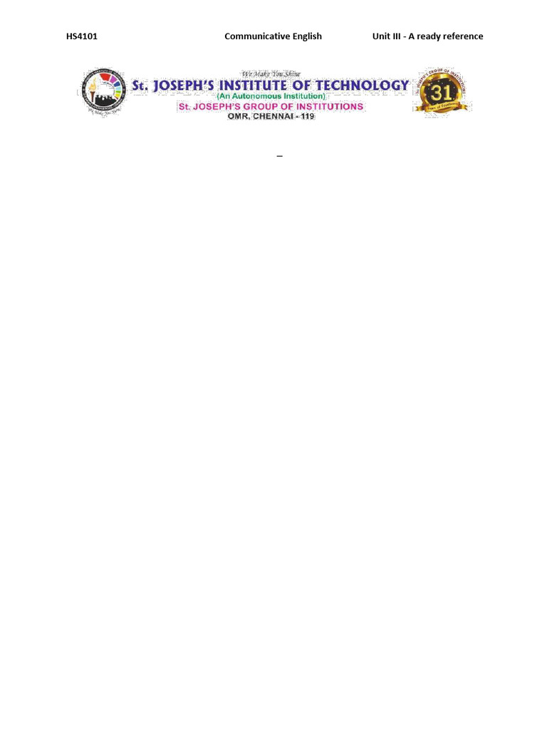 Unit IV A Ready Reference | PDF | Grammatical Tense | Verb