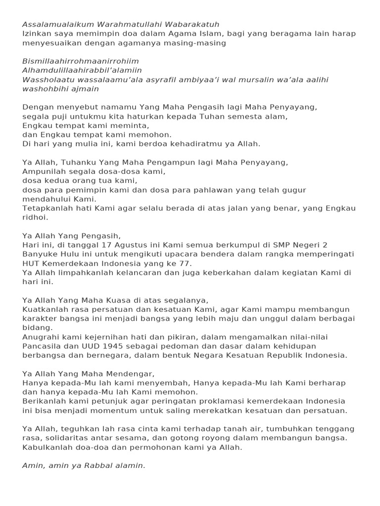 DOA 17 AGUSTUS | PDF