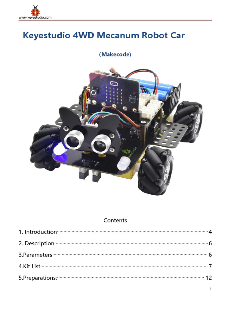 Makecode-KS4031 Keyestudio 4WD Mecanum Robot Car | PDF | Computer File ... Makecode-KS4031 Keyestudio 4WD Mecanum Robot Car | PDF | Computer File ...