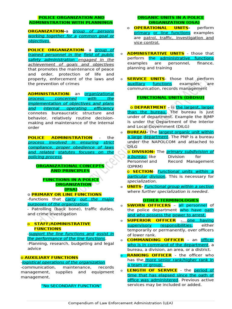 LEA-1 | PDF | Inspector | Police
