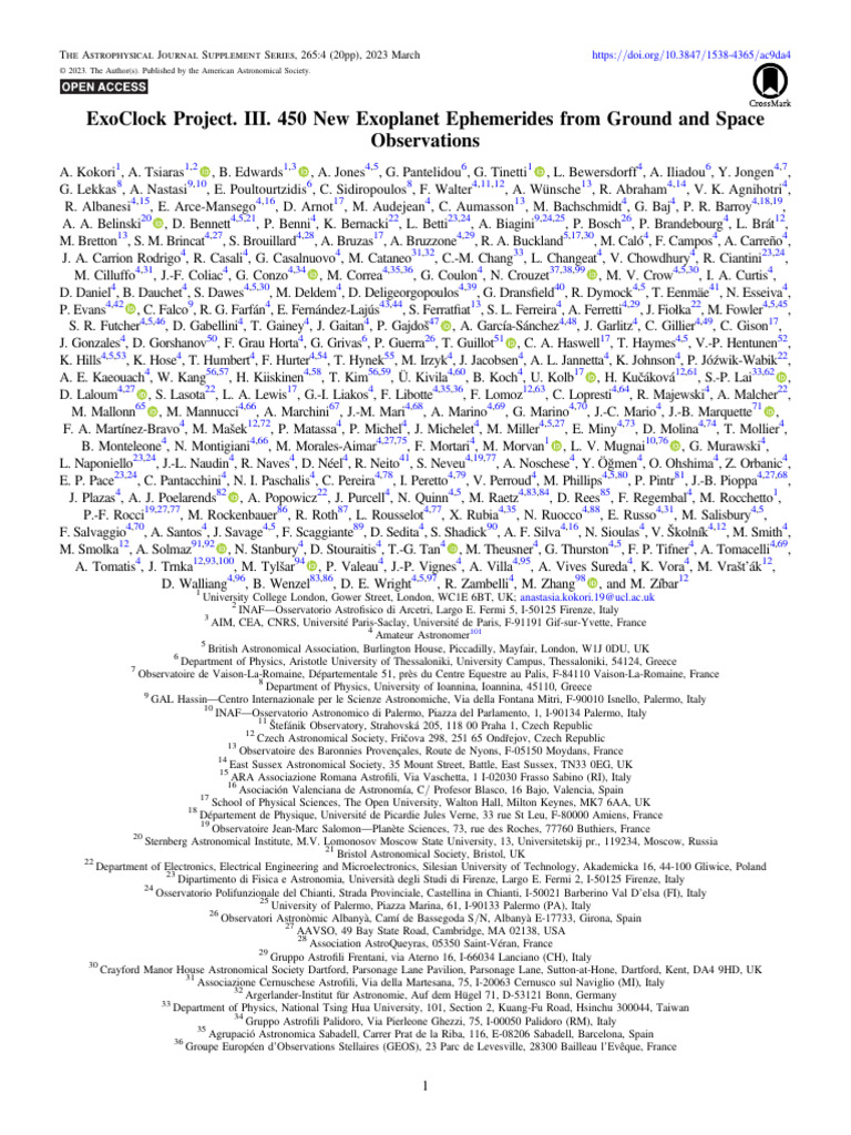 Kokori_2023_ApJS_265_4 | PDF | Astronomy | Science