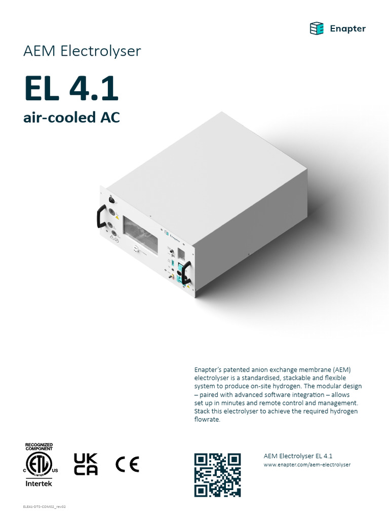 Enapter Datasheet EL41 en | PDF | Chemistry | Chemical Substances