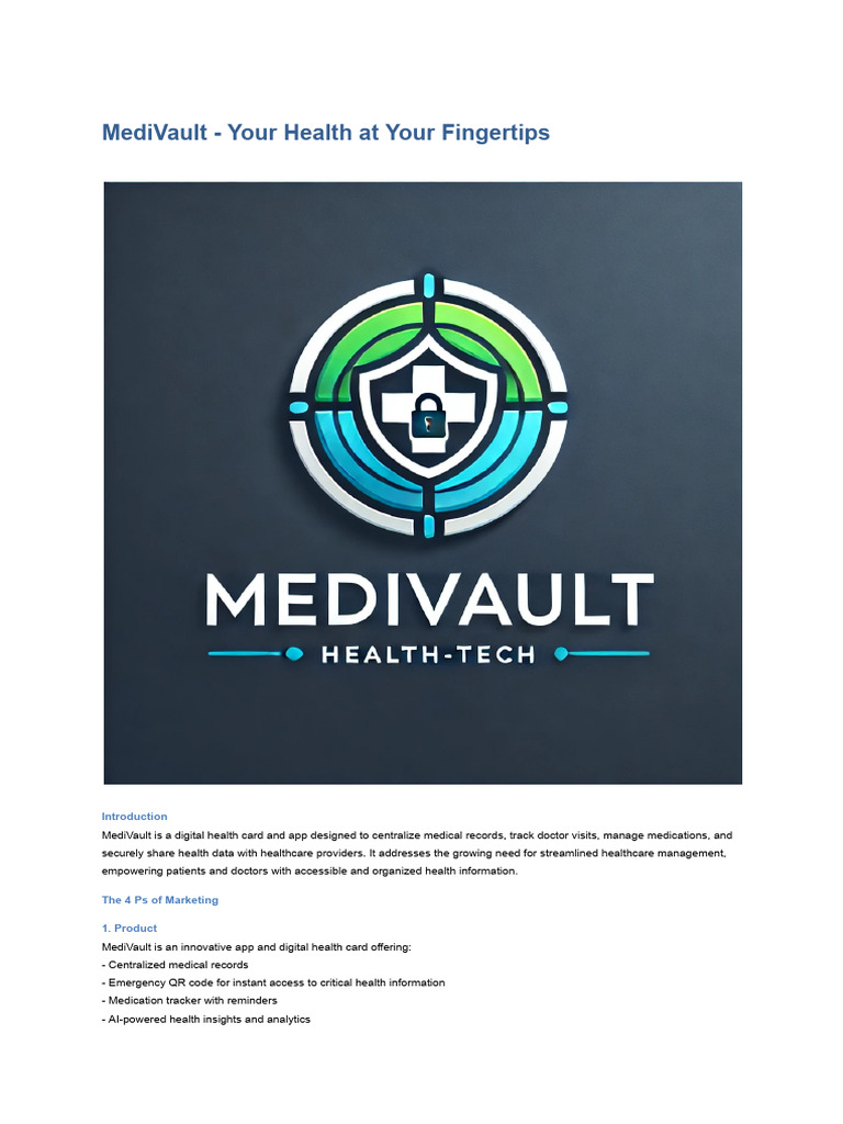MediVault Supporting | PDF | Analytics | Mobile App