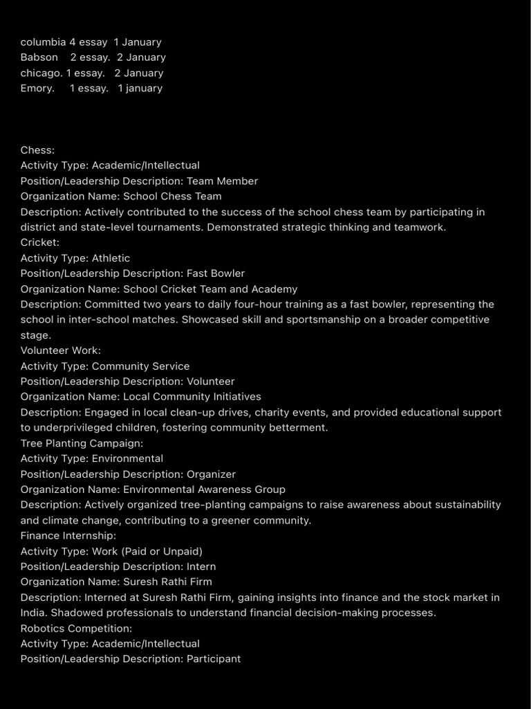 Columbia 4 Essay 1 January | PDF | Internship | Job Hunting