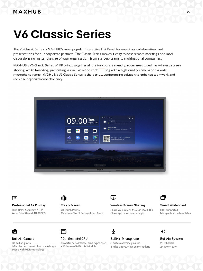D1- Maxhub v6 classic | PDF | Pound (Mass) | Display Resolution