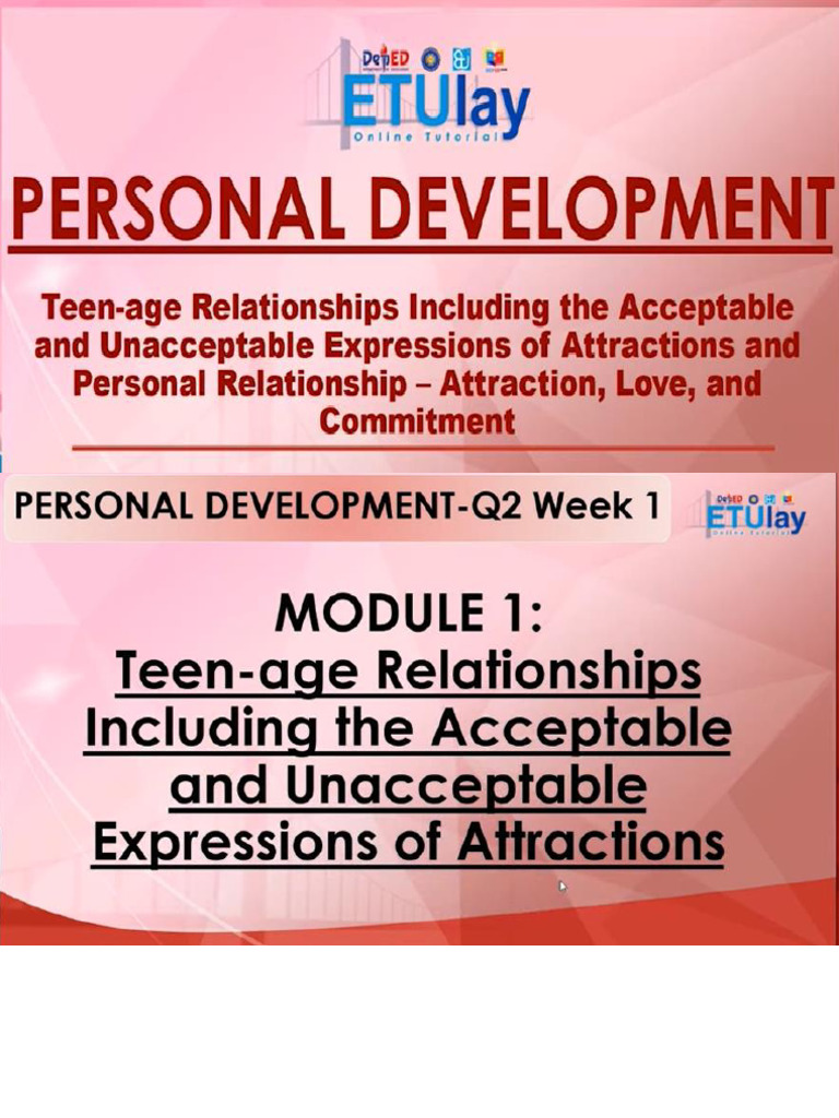 Q2 Week 1 Personal Relationship | PDF | Intimate Relationships | Love