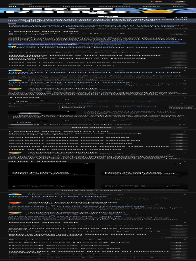How To Get Robux Through Microsoft Rewards - Google Search | PDF | Software