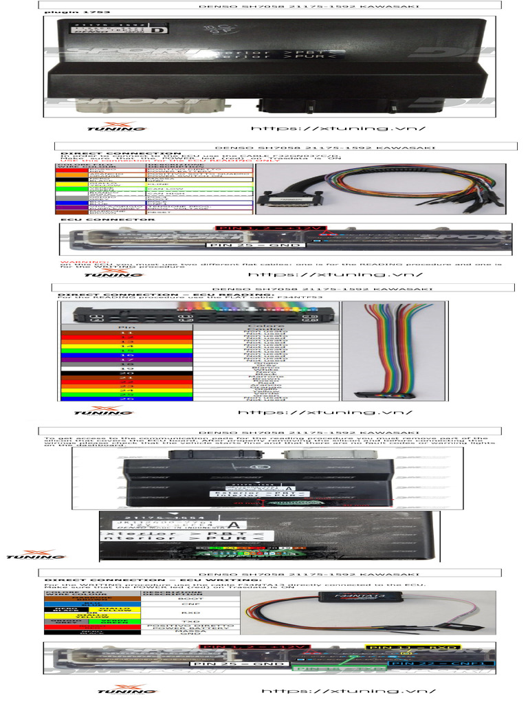 Pinout Denso SH7058 21175 1592 Kawasaki | PDF