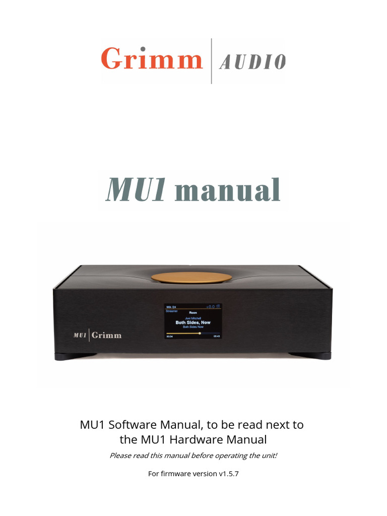 Manual MU1 Software V1.5.7 | PDF | File System | Computer File