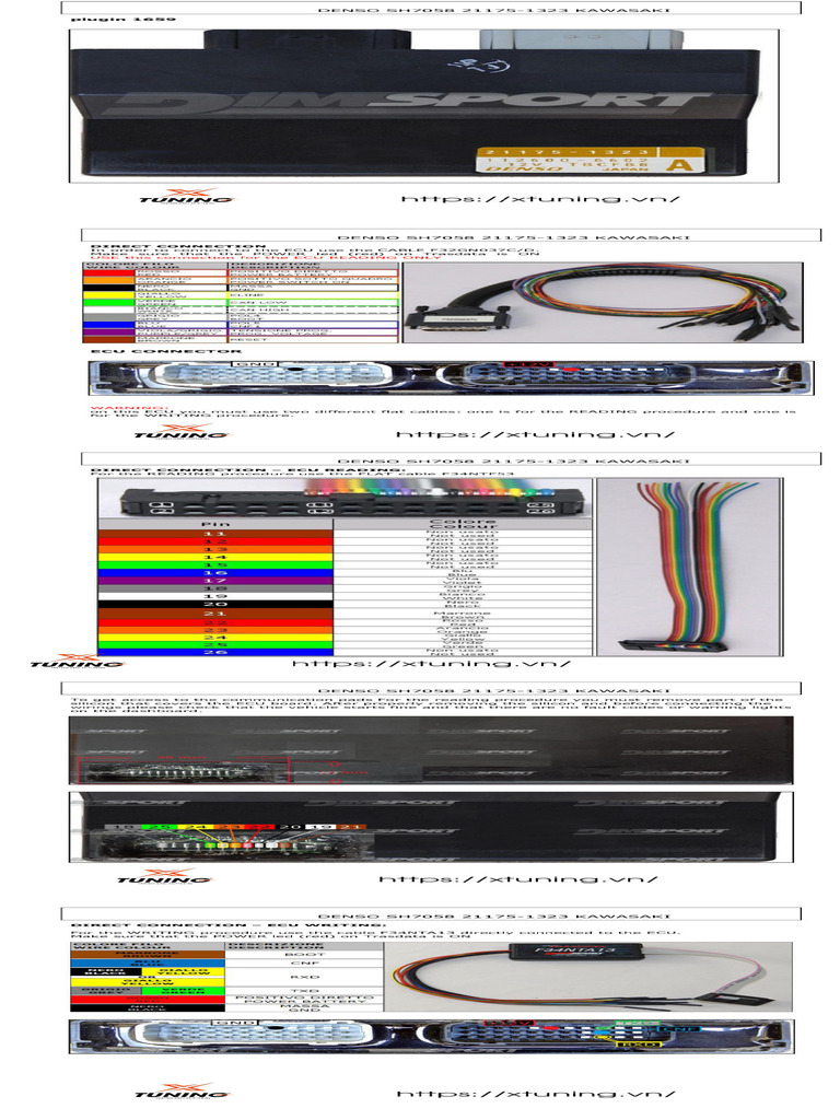 Pinout Denso SH7058 21175 1323 Kawasaki | PDF