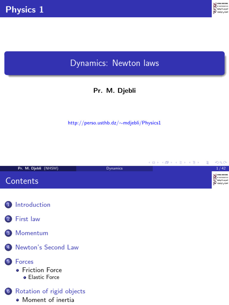 Dynamics | PDF | Force | Torque