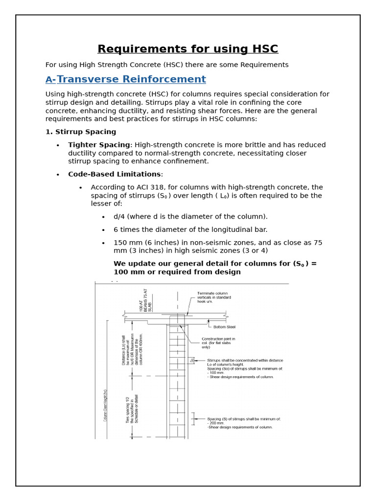 High Strength Concrete Usage Requirements | PDF | Building Materials ...