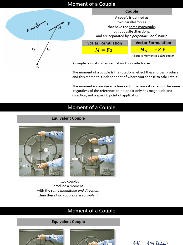 Lecture 4 RV Part 2 - Force System Resultants | PDF | Force | Mechanics