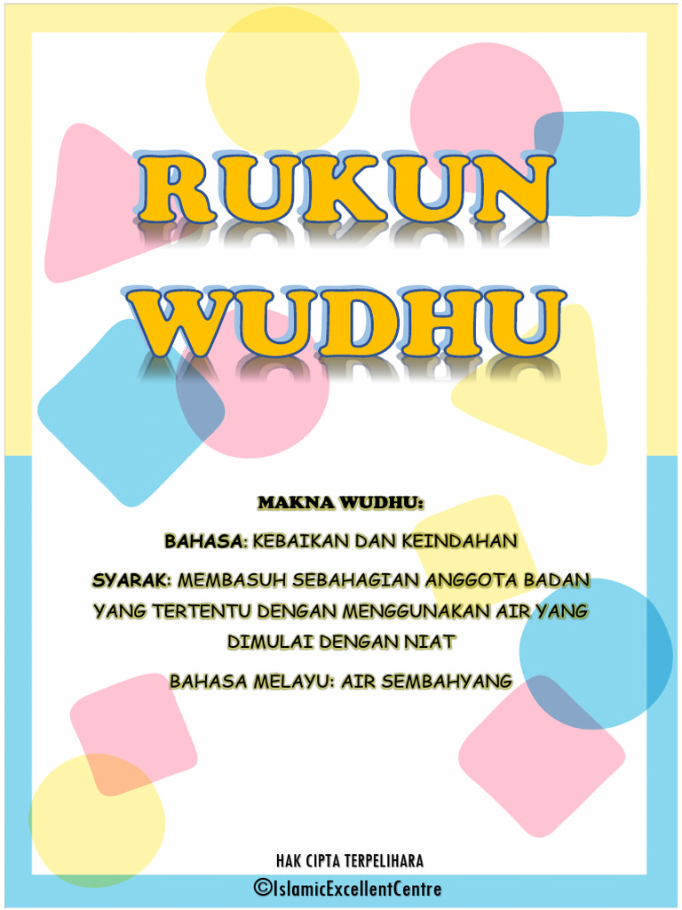LOGO RUKUN WUDHU 2 - BACKGROUND BERWARNA | PDF