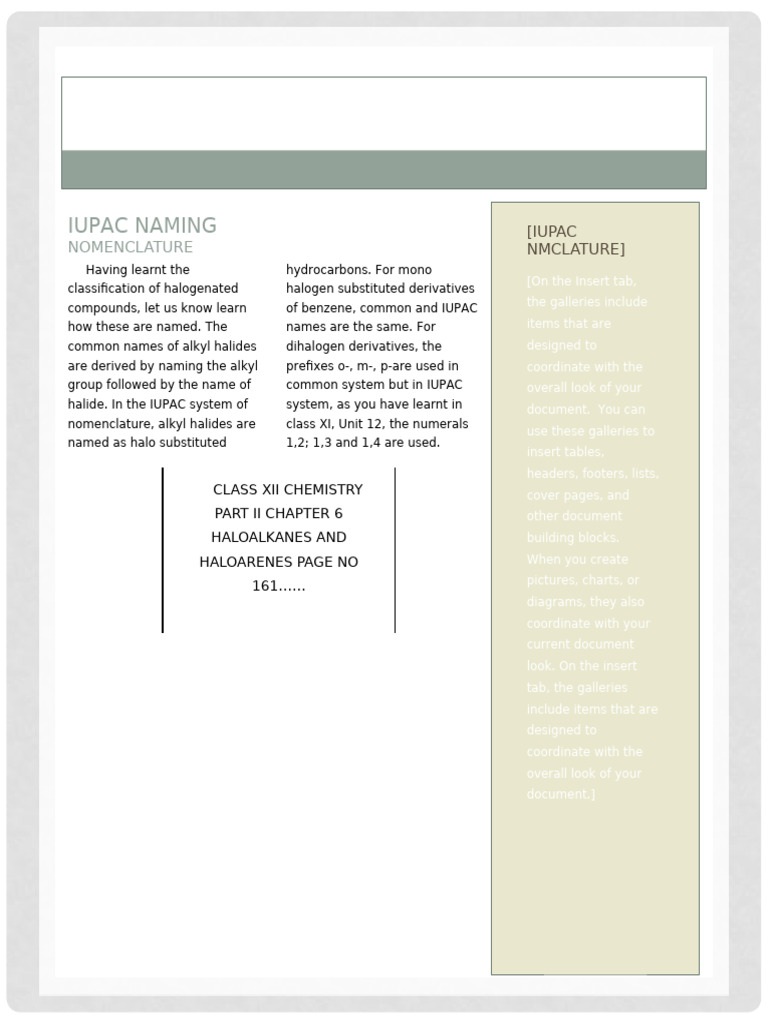 Iupac Naming | PDF | Molecules | Carbon Compounds