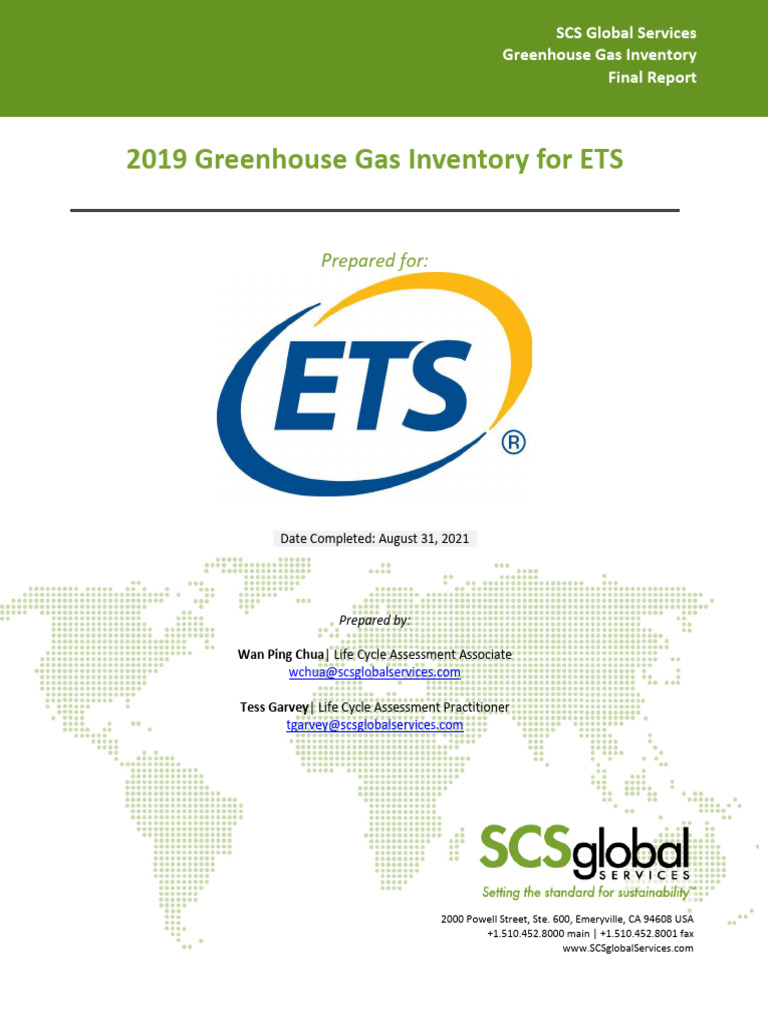 GHG-Inventory-Report_ETS_Final_090821_s | PDF | Carbon Footprint ...