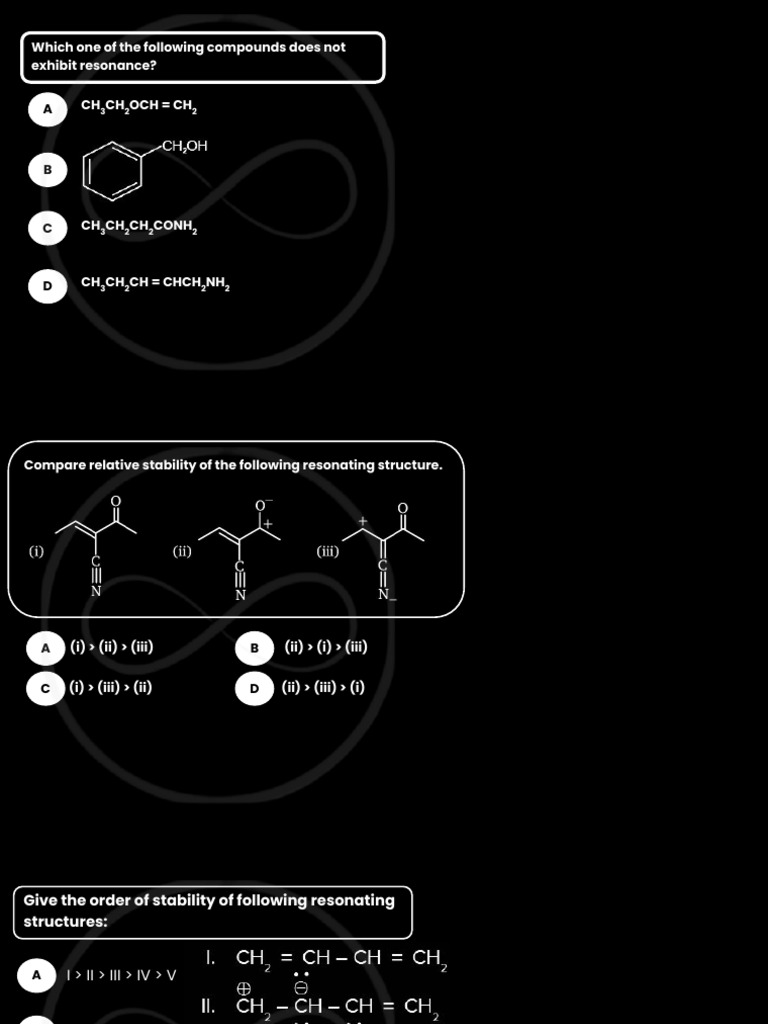 Resonance and Acidity Stability Analysis | PDF | Acid | Chemical Compounds