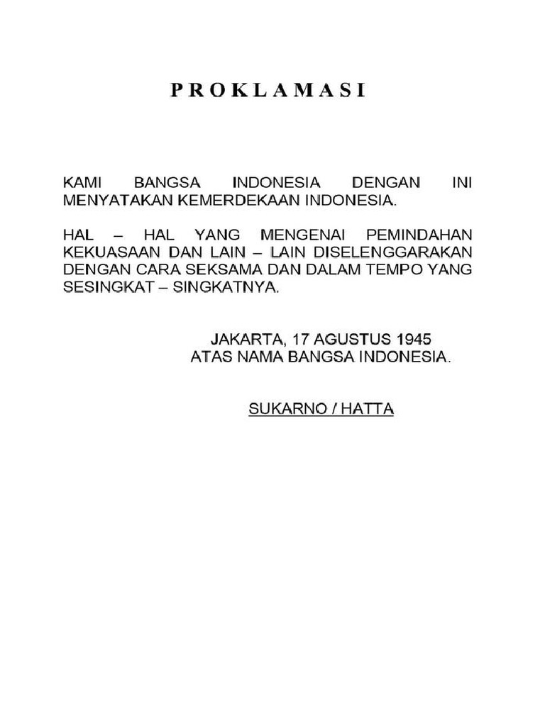 Proklamasi | PDF