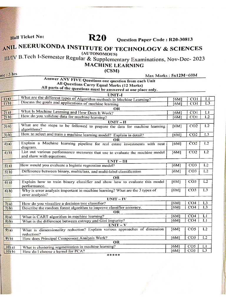 ML SEM PAPERS | PDF