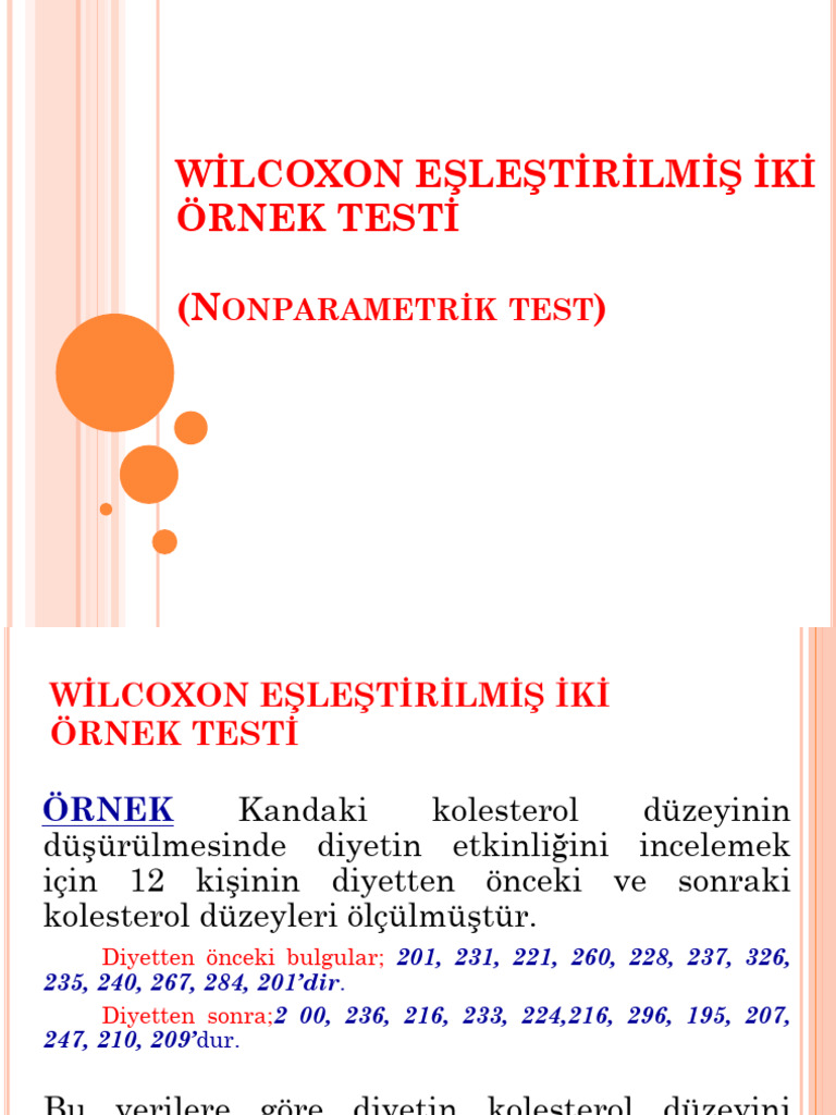 Wilcoxon Two Related Samples Test-Eşleştirilmiş İki Örnek Testi | PDF