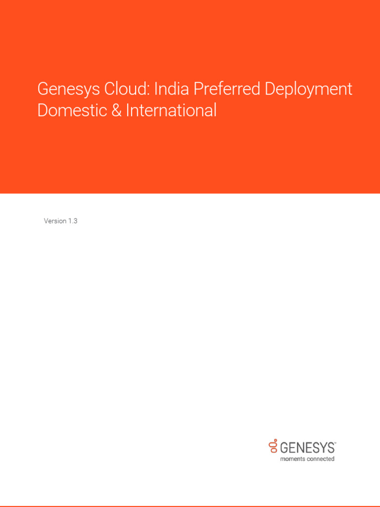 Genesys-Cloud-India-Preferred-Deployment | PDF | Cloud Computing | Interactive Voice Response