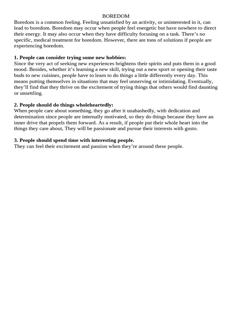 BOREDOM | PDF