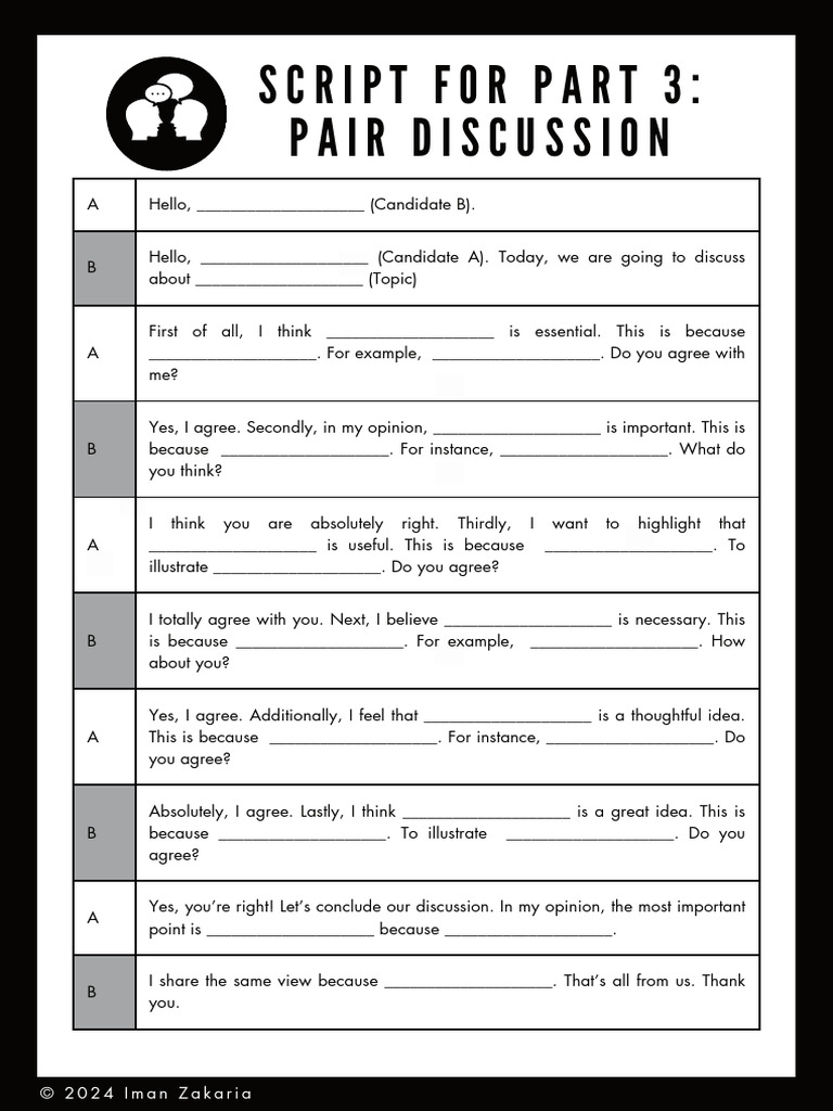 English Learning Pair Discussion Guide | PDF | Vocabulary | English ...