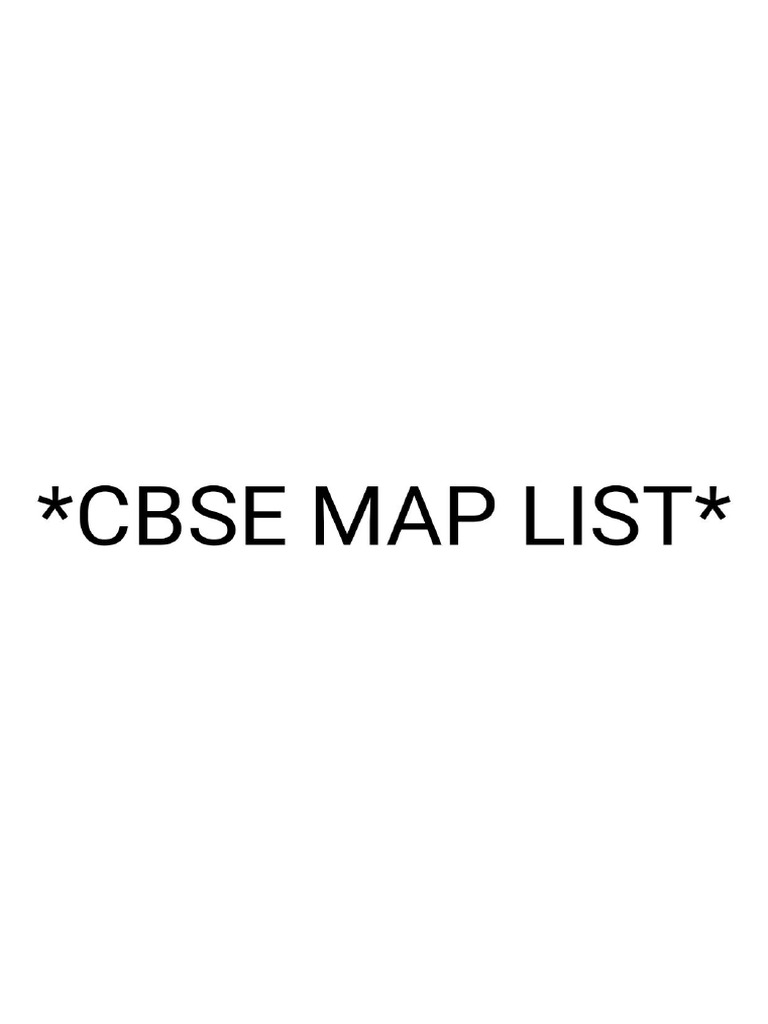 Board Exam Map Work | PDF