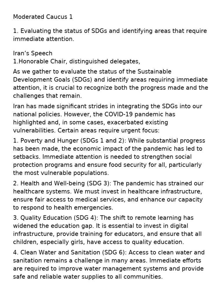 Moderated Caucus Topic Preparation | PDF | Climate Change | Sustainability