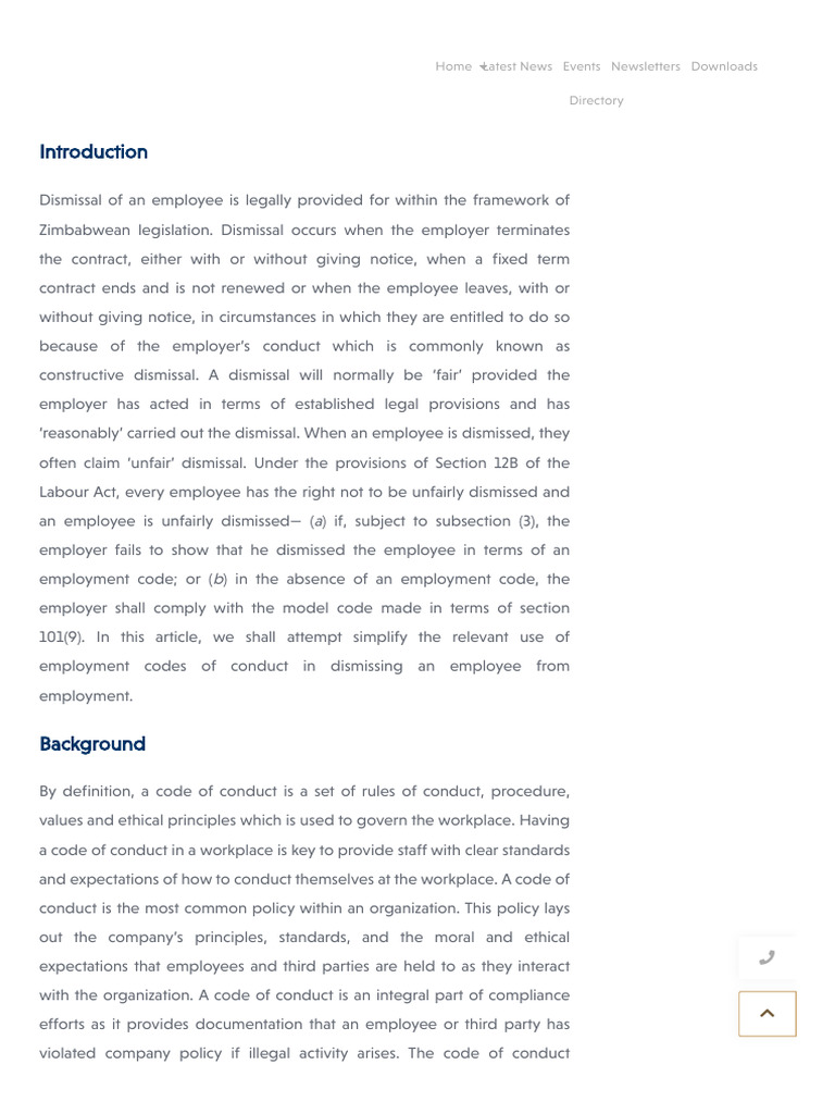 Understanding Code of Conducts - EISAZ | PDF | Employment | Labour Law