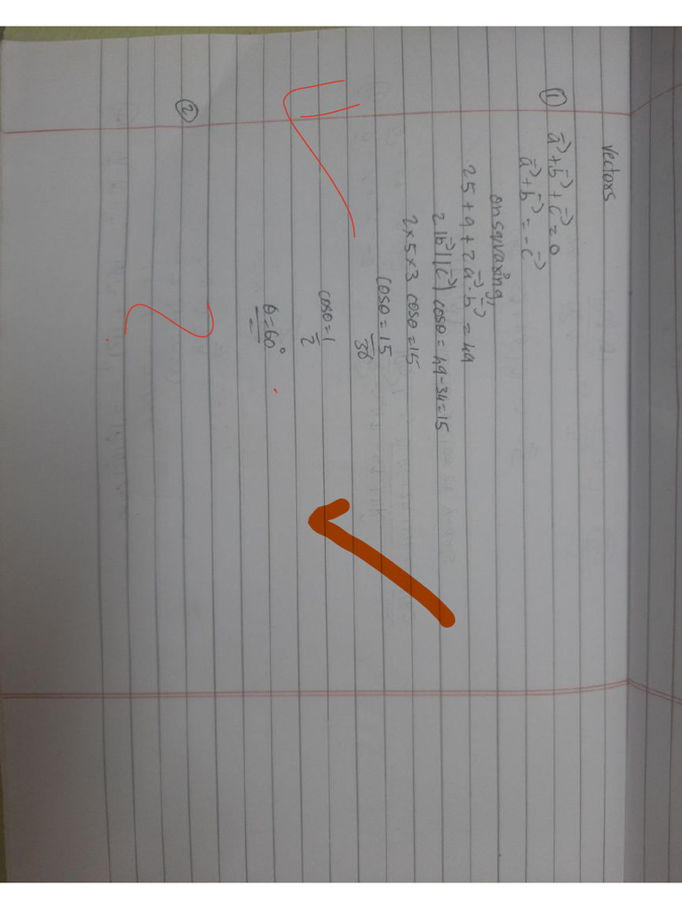 Vectors Test Shrish | PDF