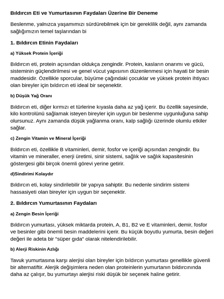 Bıldırcın Eti | PDF