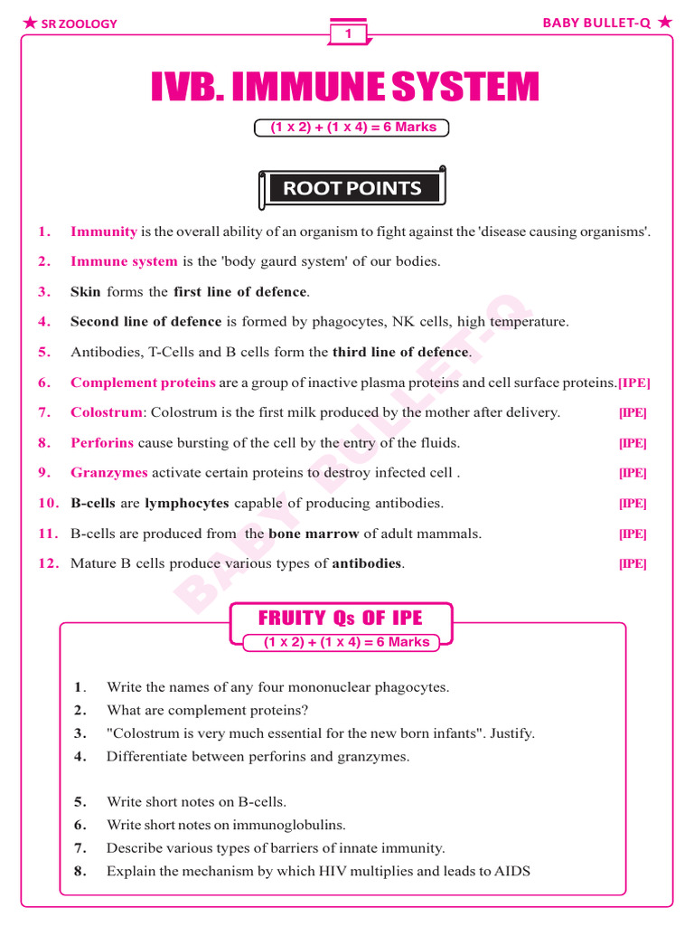 8-IMMUNE-SYSTEM | PDF | Immune System | B Cell