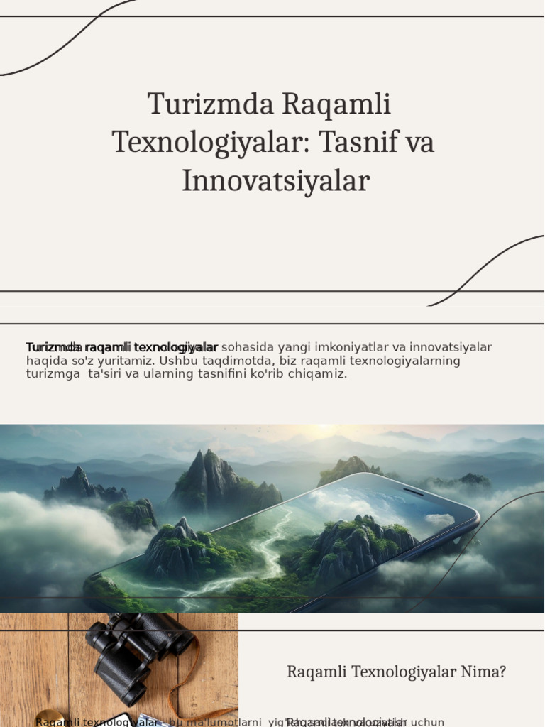 slidesgo-turizmda-raqamli-texnologiyalar-tasnif-va-innovatsiyalar-20241017172430E8Bk | PDF