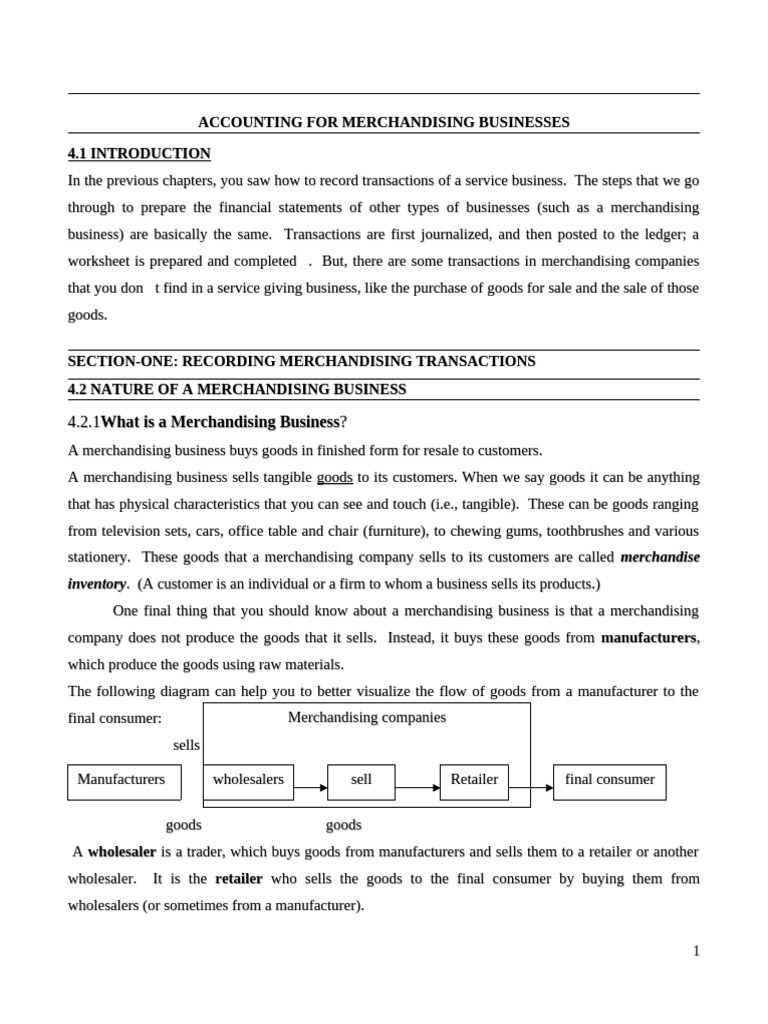 Accounting For Merchandising | PDF | Cost Of Goods Sold | Debits And ...
