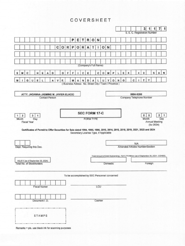 Petron Corporation (SEC Registration No. 31171)_SEC Form 17-C (Media ...