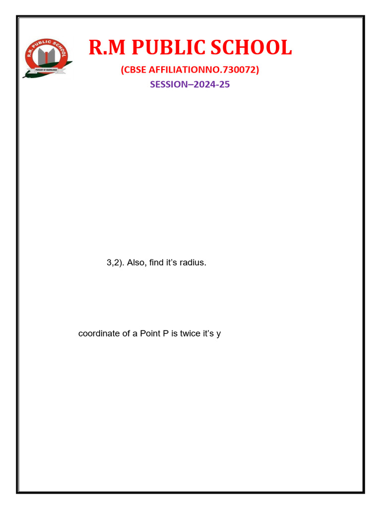 Worksheet of Core Class 10th-1 | PDF