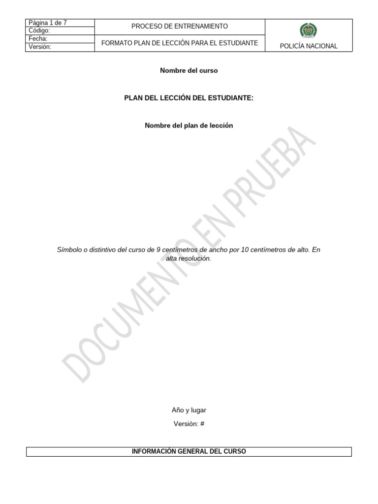 Formato Plan de Leccion Estudiante | PDF | Aprendizaje | Enseñando