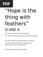 Full Poem Hope Is The Thing With Feathers | PDF