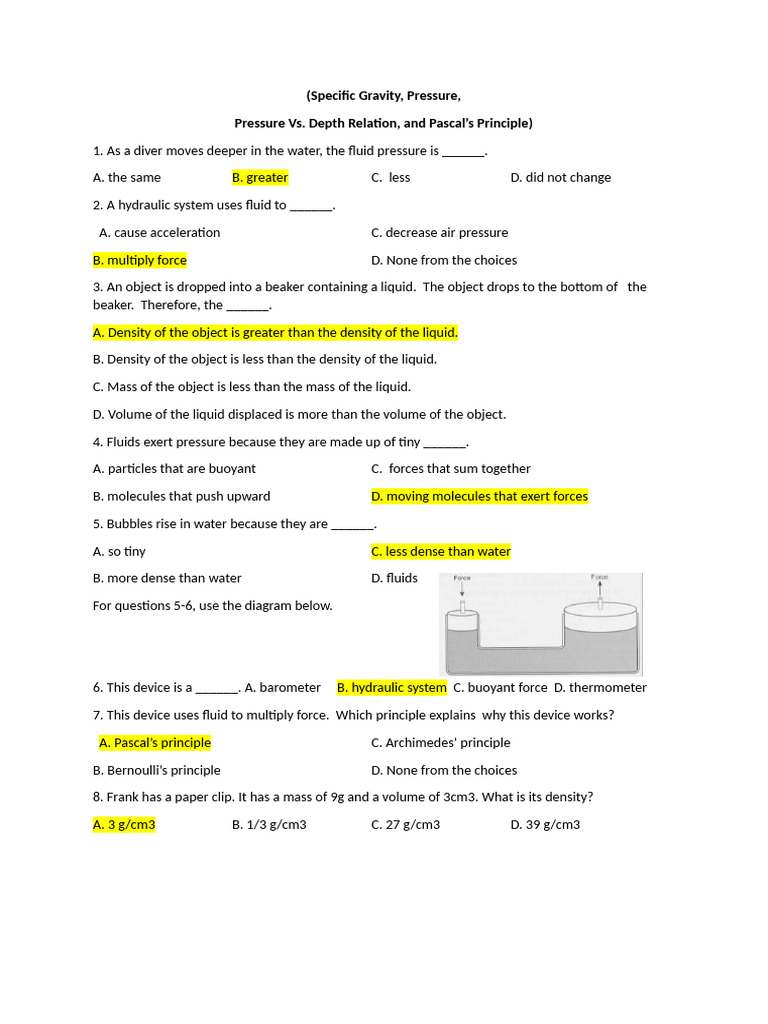 p6 | PDF | Pressure | Density