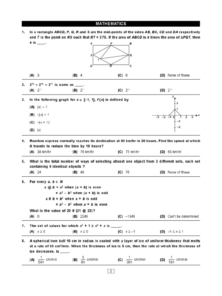 NSO Class 12 PCM Solved Sample Paper | PDF