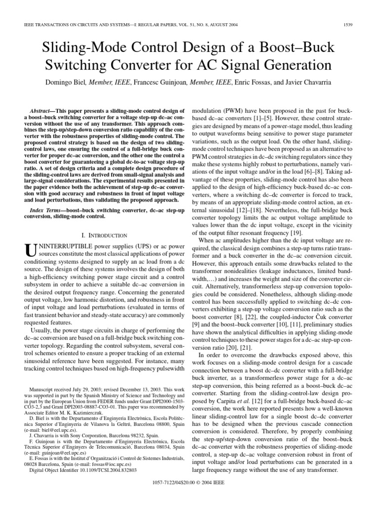 modelo_Boost-Buck | PDF | Alternating Current | Steady State