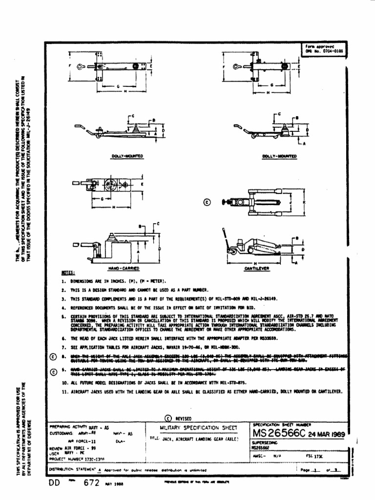 Military Aircraft Jack Specs | PDF