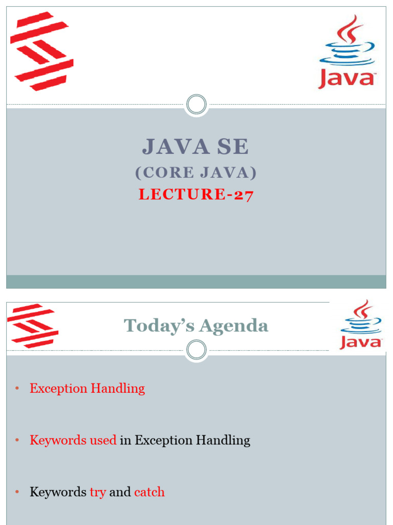 Java Exception Handling Basics | PDF | Java (Programming Language) | Computer Engineering