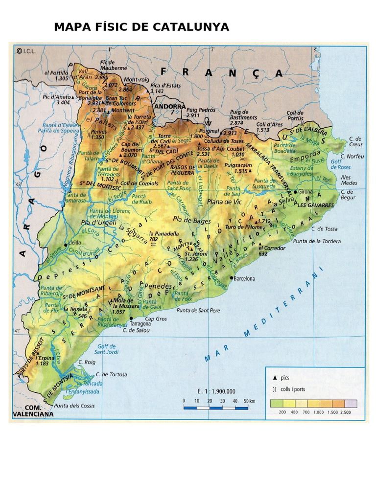 Mapa Relleu de Catalunya | PDF