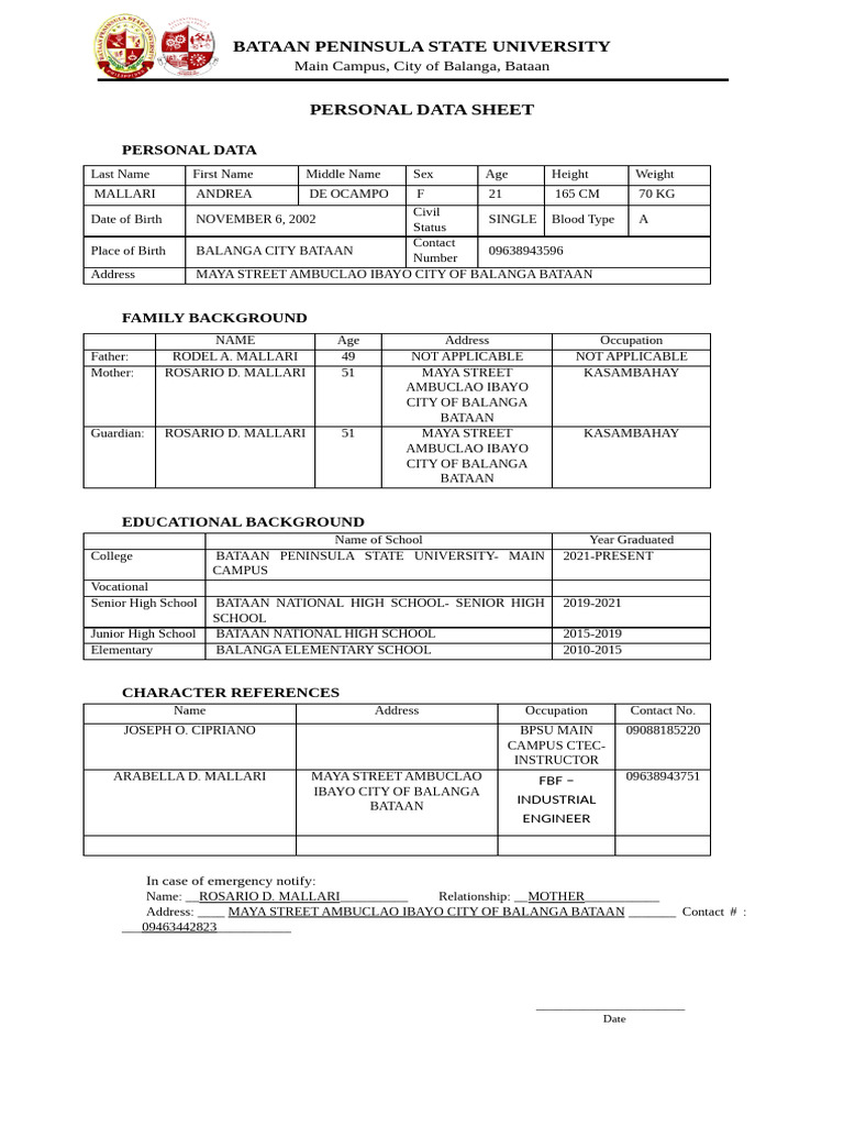 Bpsu Updated-Ojt-Forms Deng | PDF | Attitude (Psychology) | Psychology