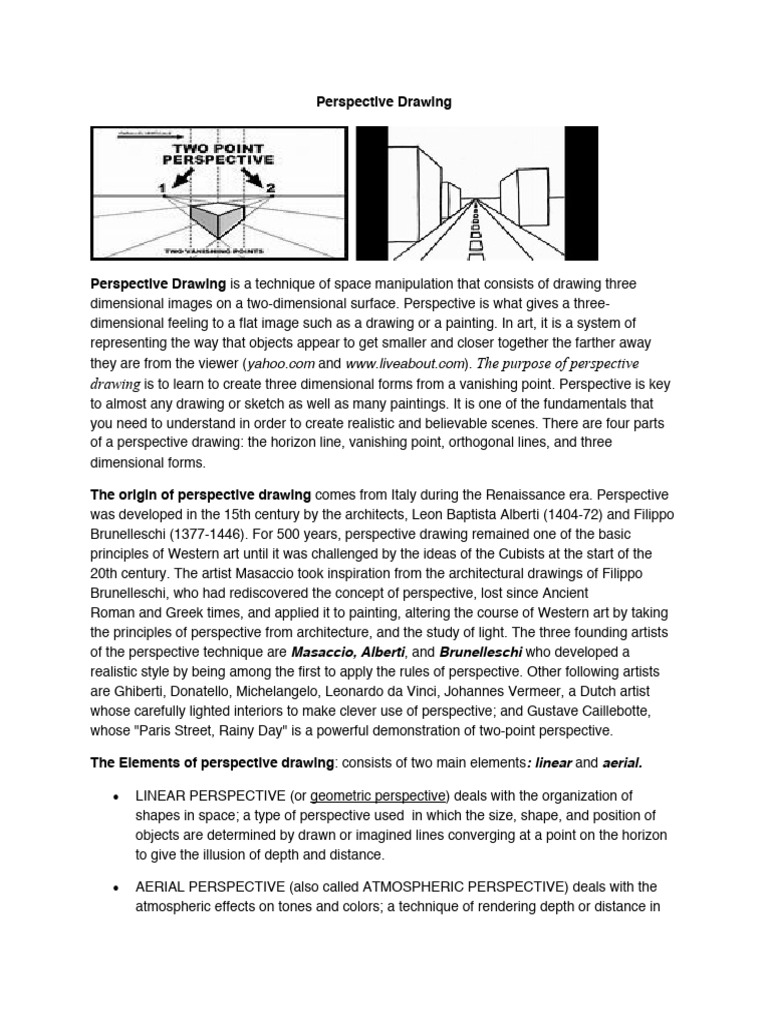 ART Perspective Study Guide - Phillips | PDF | Perspective (Graphical ...
