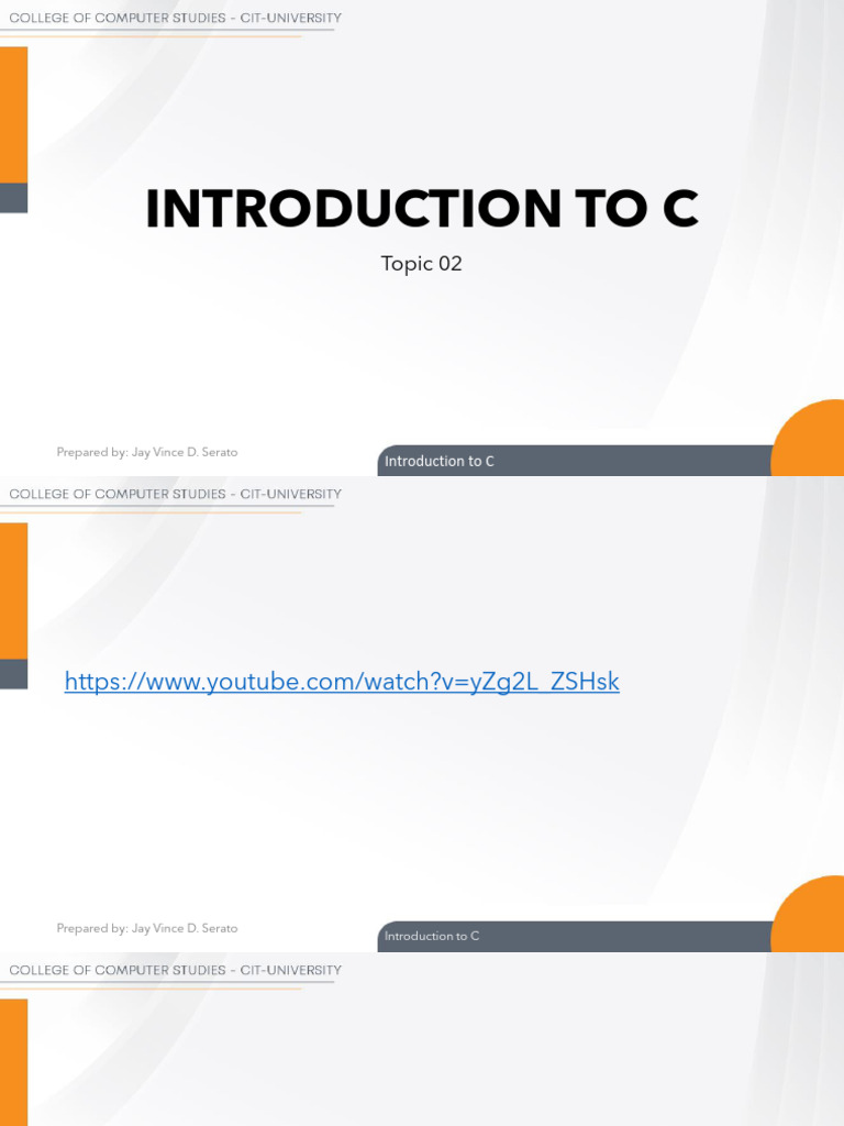 02 Introduction To C Pdf Integer Computer Science Data Type