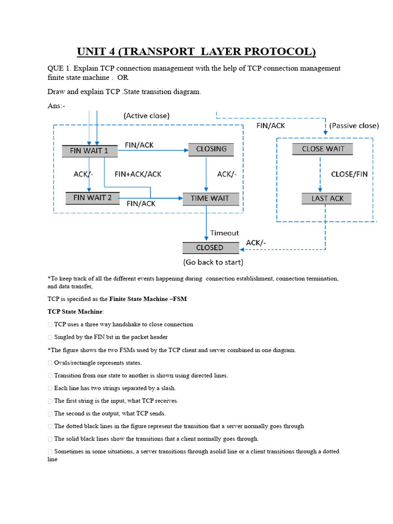Unit 4 Transport Layer Protocol | PDF | Transmission Control Protocol ...